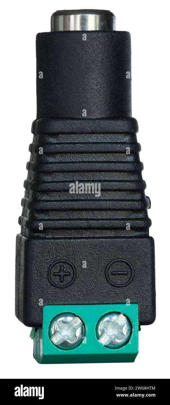 The female end of a power connector designed for a low-voltage direct ...