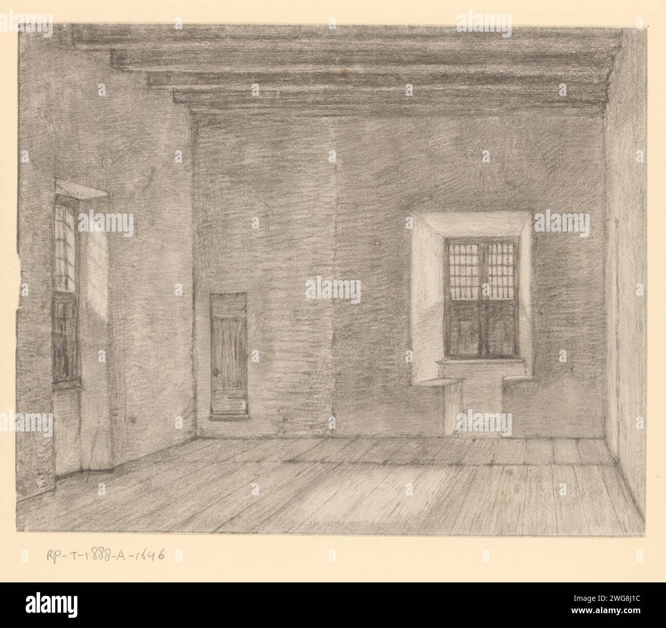 Face in Hugo de Groot's room in Slot Loevestein, Gerrit Lamberts, 1786 ...