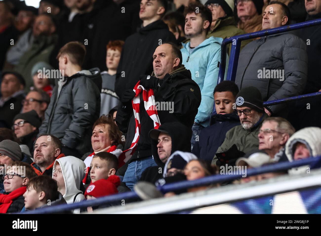 Barnsley fans look on during the Sky Bet League 1 match Bolton ...