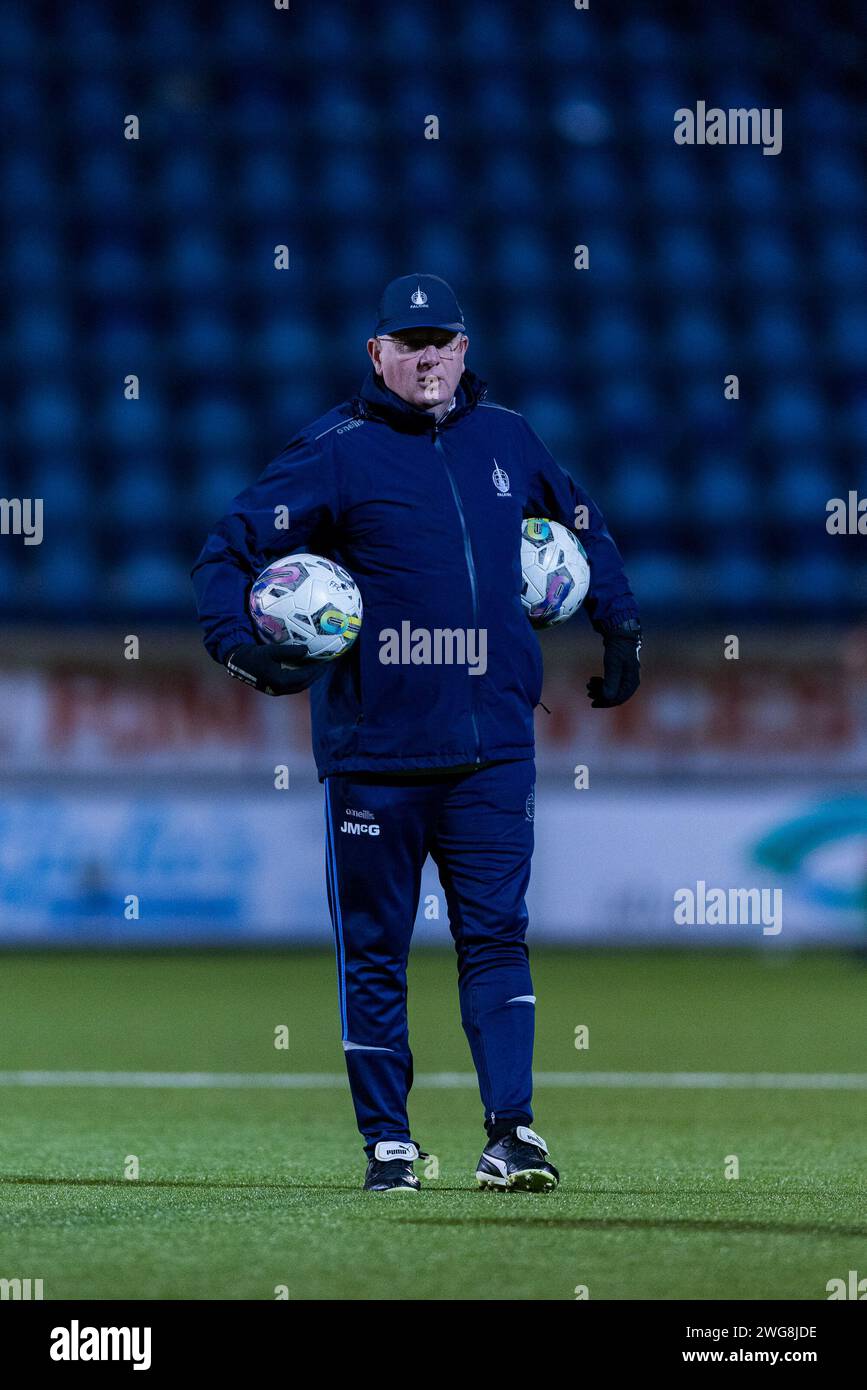 Falkirk, Scotland. 03 February 2024. John McGlynn (Falkirk Manager ...