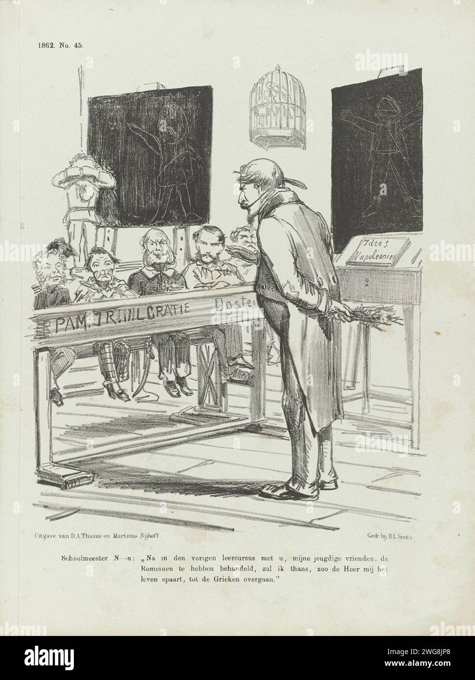 Cartoon on Emperor Napoleon III, 1862, 1862 print Cartoon with Emperor ...