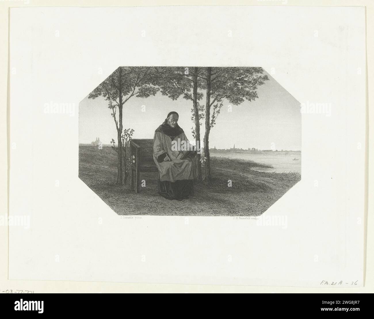 Thomas in Kempis, 1865 - 1870 print Thomas à Kempis, while writing ...