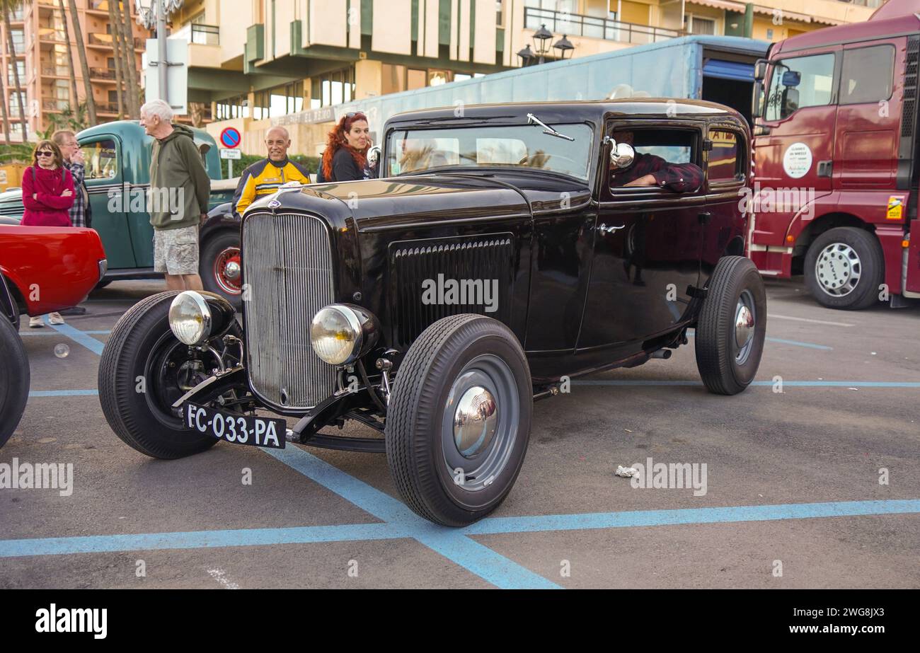 Hot rod Ford old classic car at display Rockin Race Jamboree festival ...