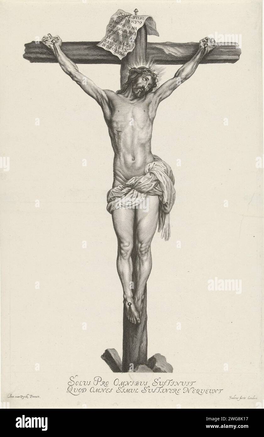 Christ on the Cross, Arnold de Jode, After Anthony Van Dyck, 1666 - 1667 print Christ on the ...
