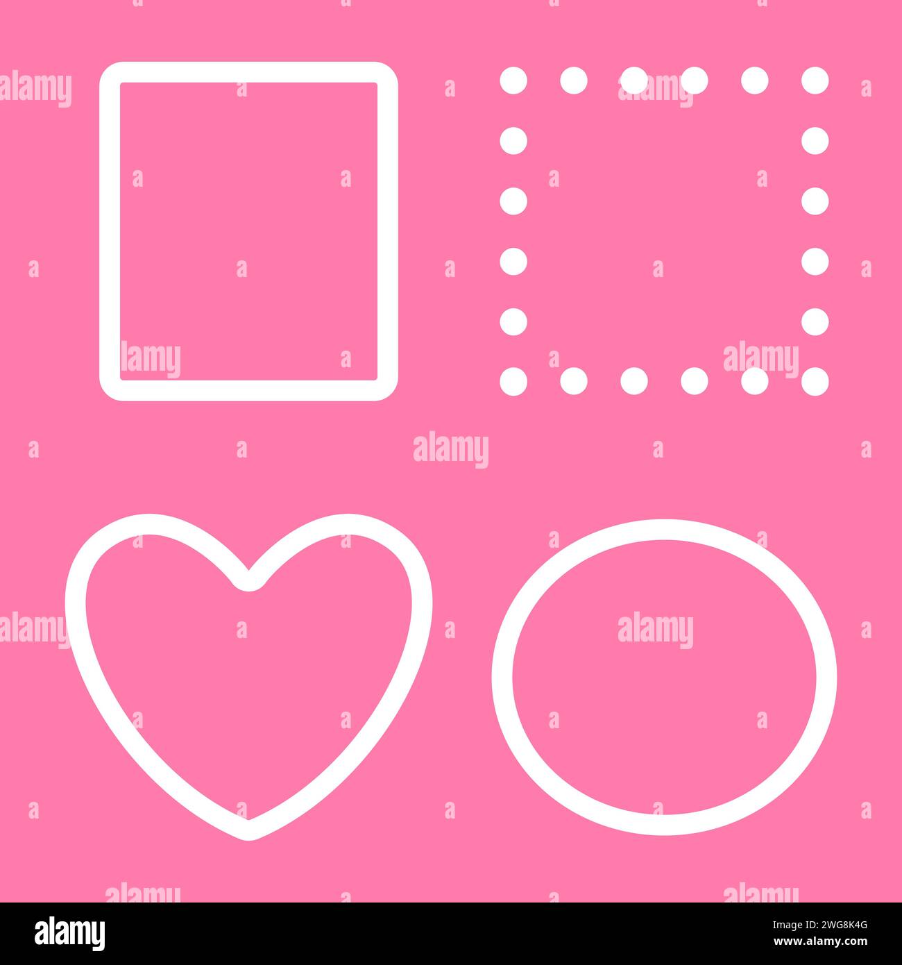 Set of geometric white frames. Vector illustration. Vector illustration ...