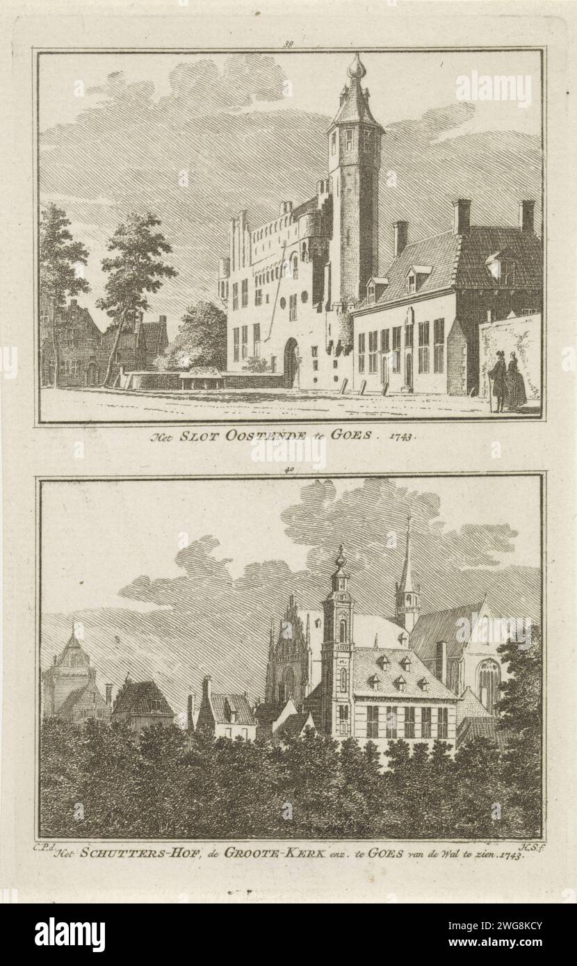 Faces locked Ostende and the city of Goes, Hendrik Spilman, After ...