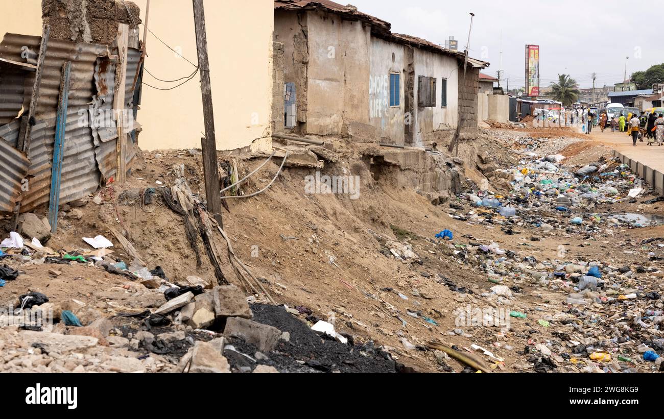 Poverty pollution Nina Accra Ghana neighborhood Africa. Toxic ...