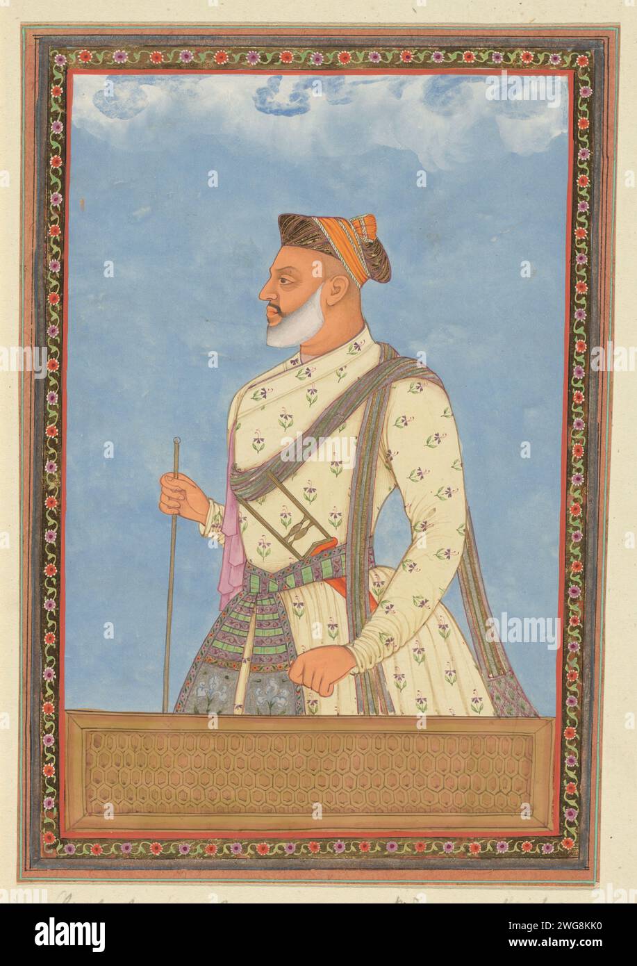 Portrait of Shah Mirza; At the time of Sultan Abul Hasan, after Sayyid ...