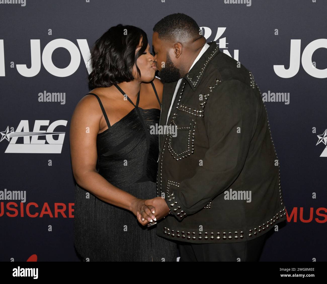 Los Angeles, California, USA. 02nd Feb, 2024. Tanya Trotter and Michael ...