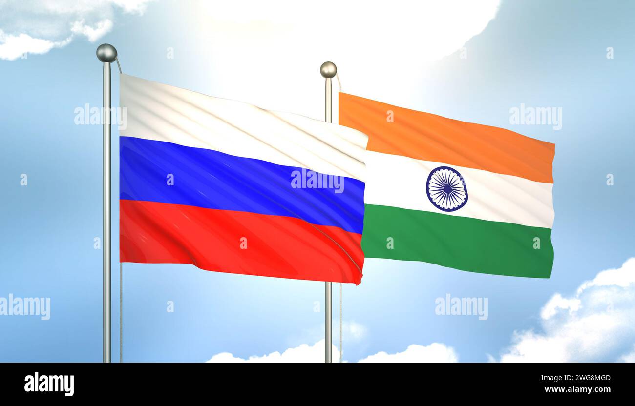 Moscow india flag hi-res stock photography and images - Alamy