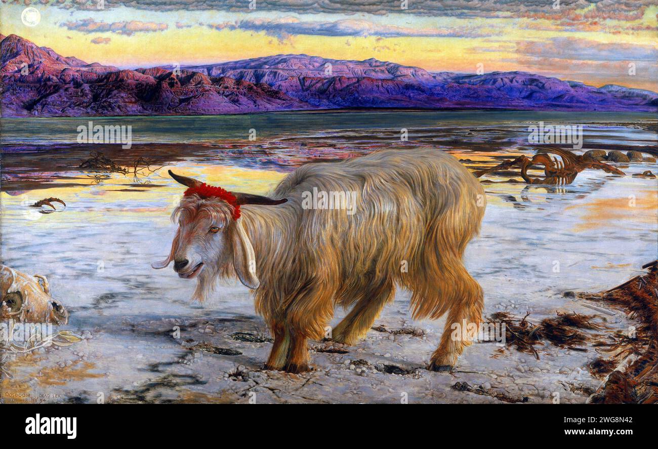 The Scapegoat (1856) Painting by William Holman Hunt Stock Photo - Alamy
