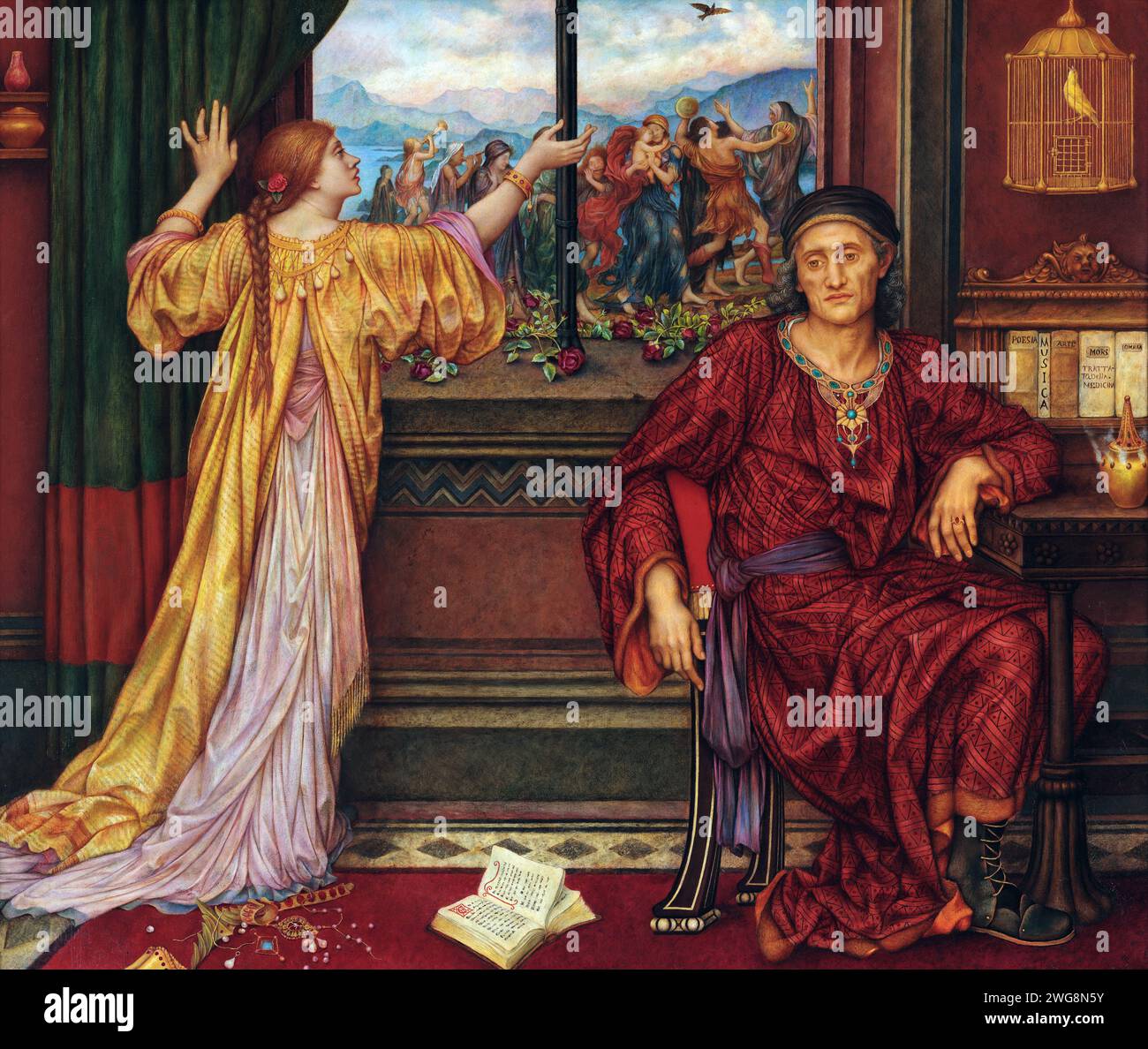 The Gilded Cage, 1919, Painting by Evelyn De Morgan Stock Photo - Alamy