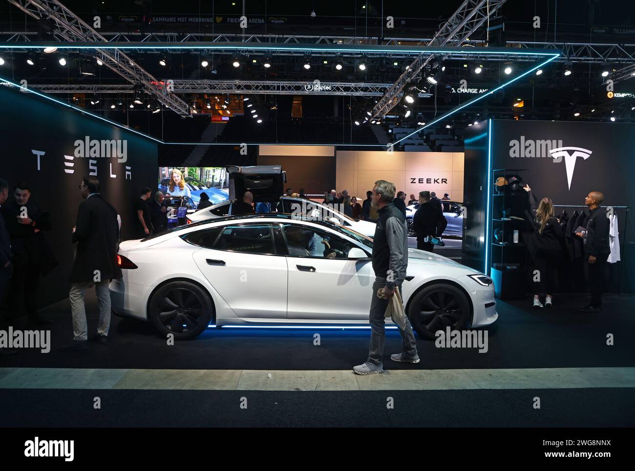 Tesla model S during Friday's press screening during Europe's largest ...