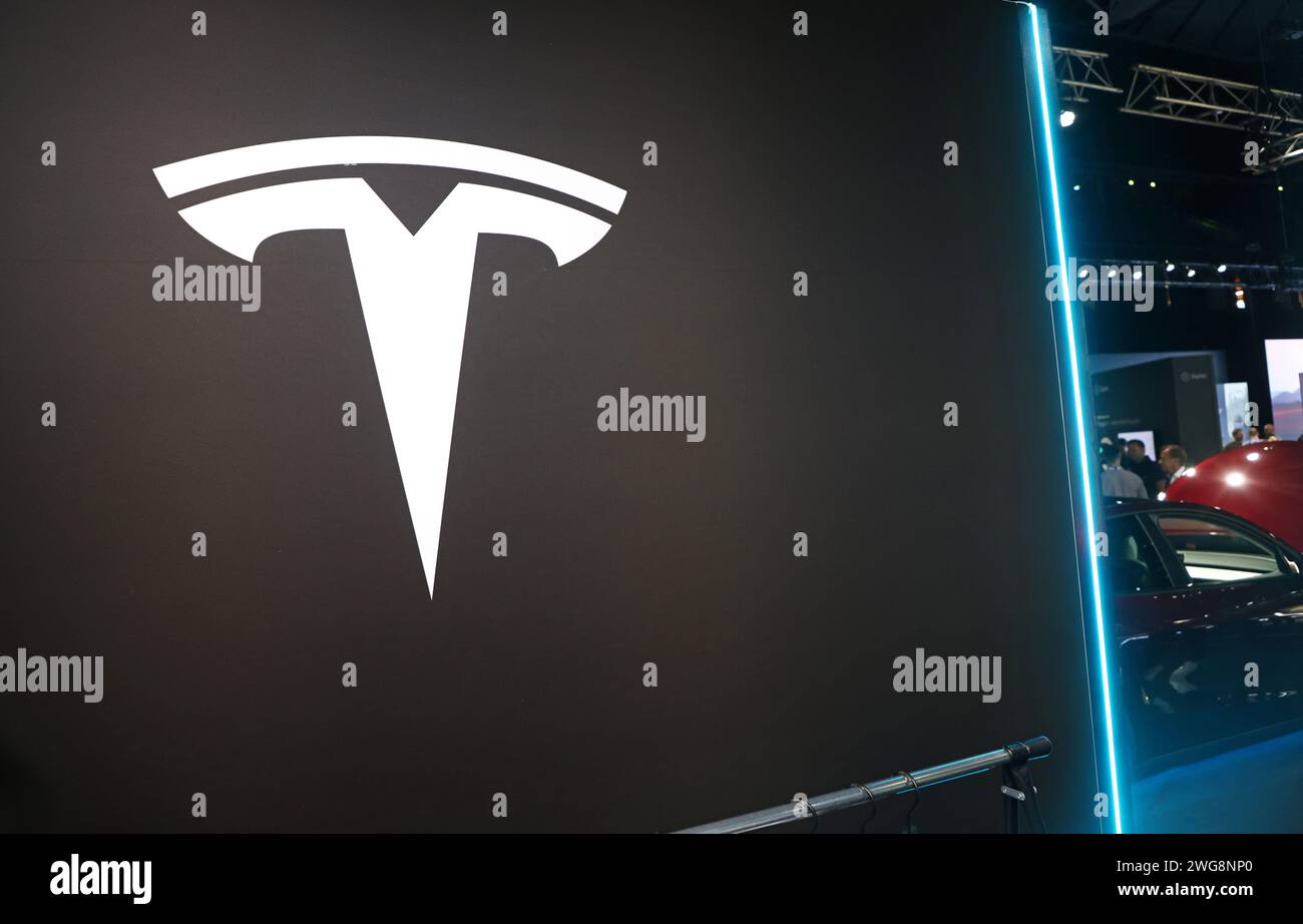 Tesla during Friday's press screening during Europe's largest electric ...