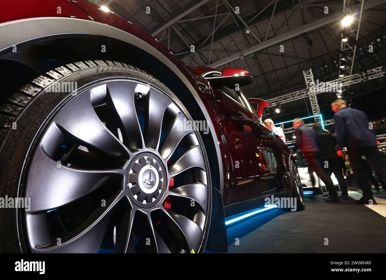 Tesla model Y during Friday's press screening during Europe's largest ...