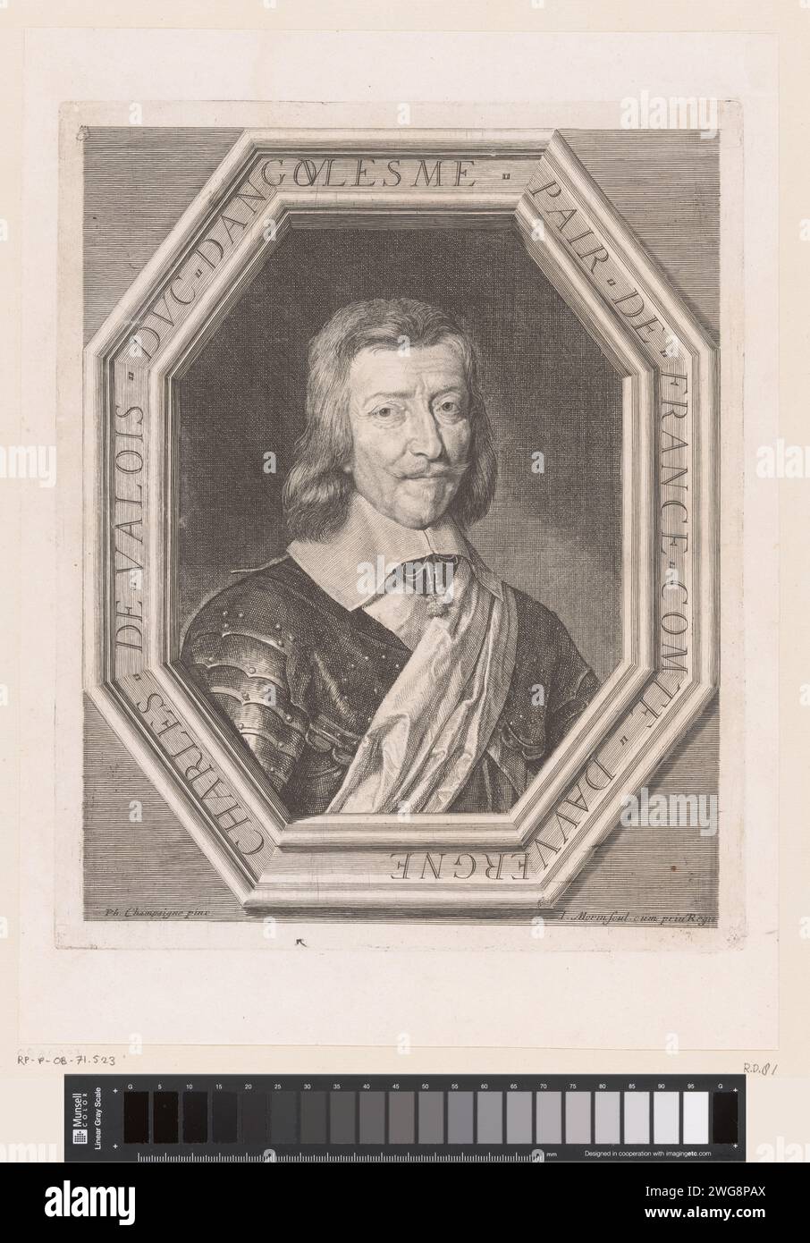 Portret Van Charles De Valois Hertog Van Angoulême Jean Morin After
