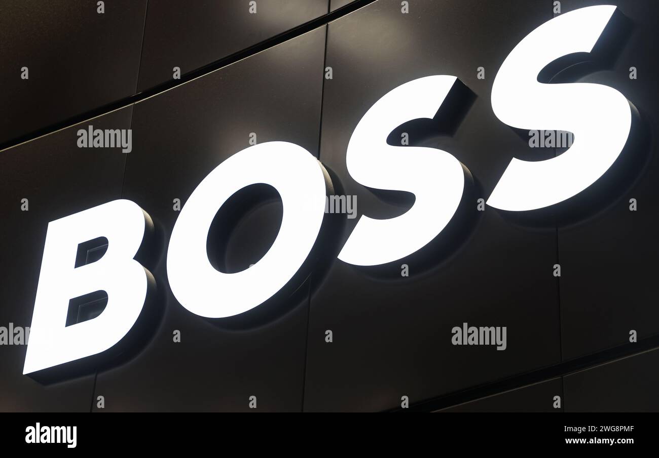 Boss store, Westfield Mall of Scandinavia, Stockholm, Sweden Stock ...