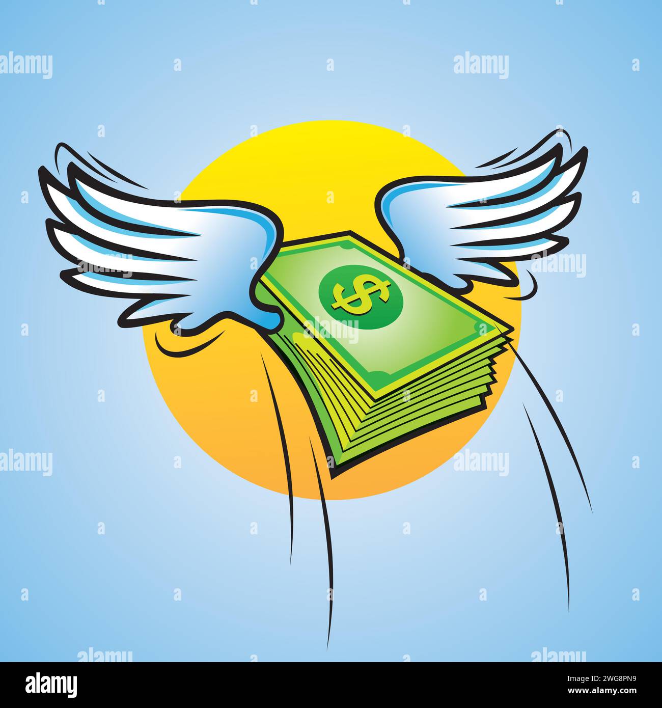 Money and wings hi-res stock photography and images - Alamy