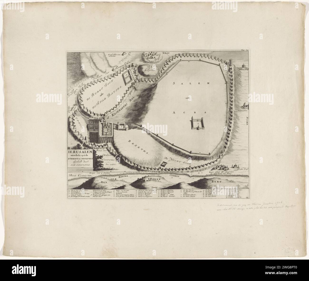 Map of Jerusalem, Jan Luyken, 1704 - 1712 print Map of the old ...