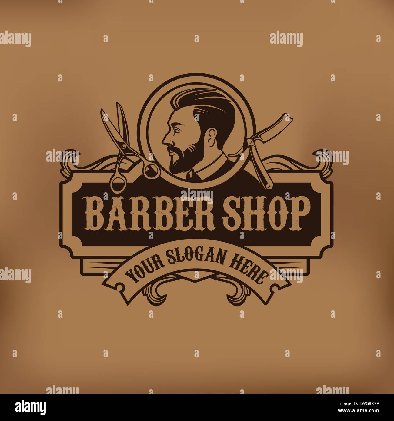 Barber Shop Modern Vintage Logo Design Stock Vector Image & Art - Alamy