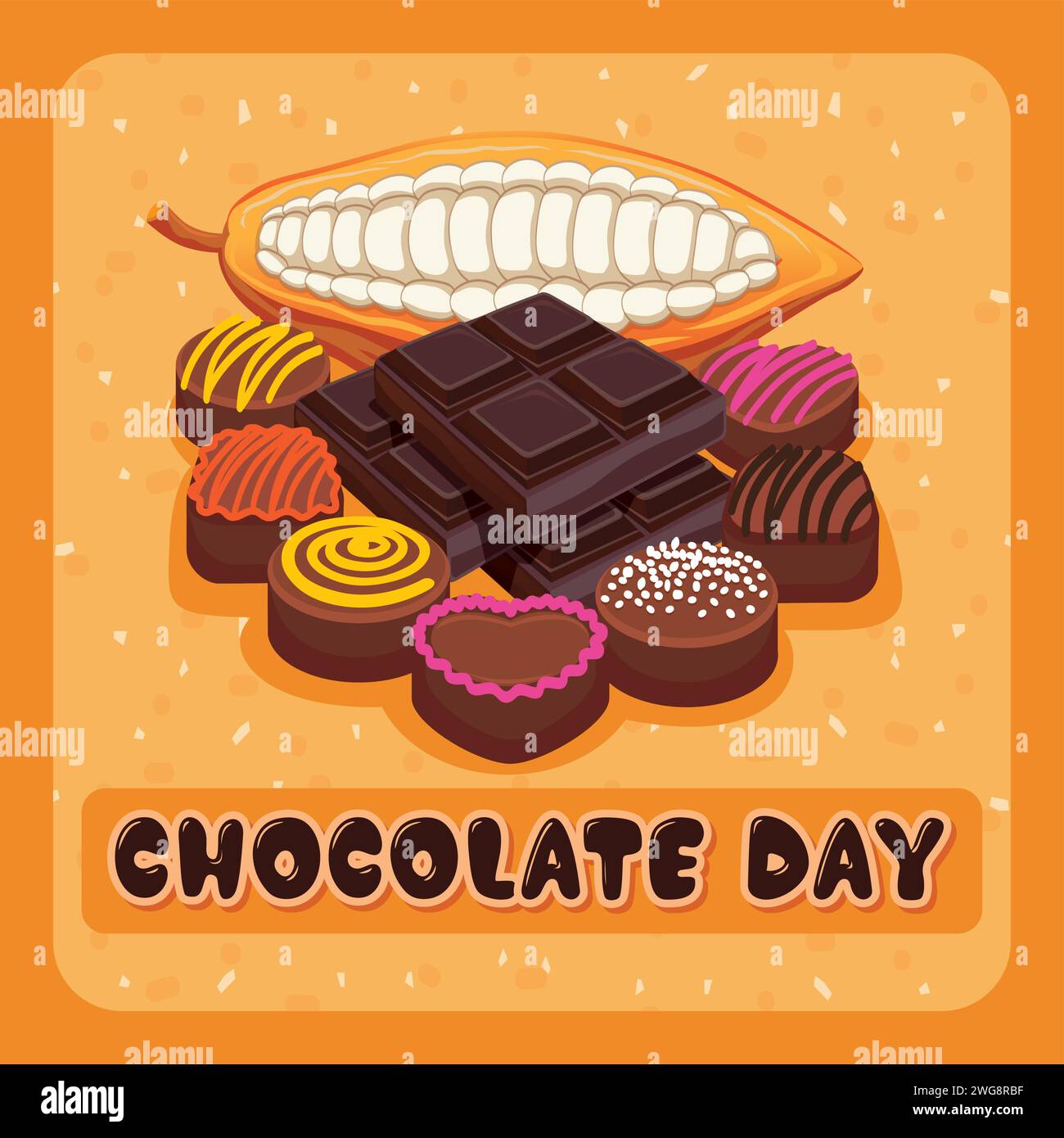 Brown world chocolate day Stock Vector Images - Alamy