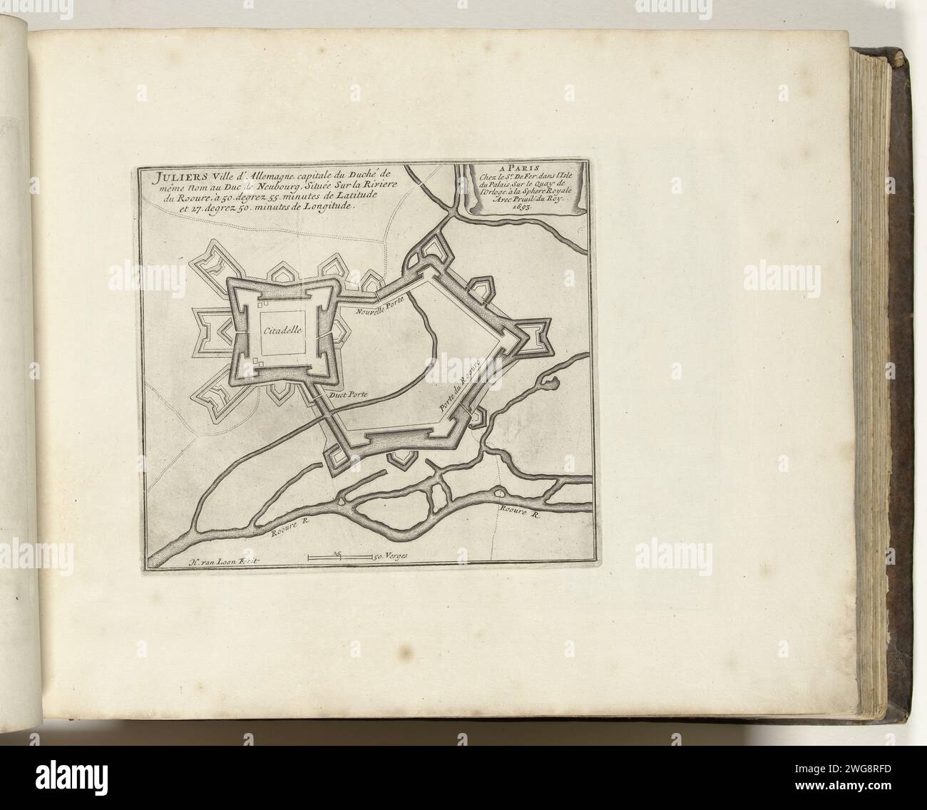 Map of Jülich, 1693, 1693 print Map of the reinforcements for the ...