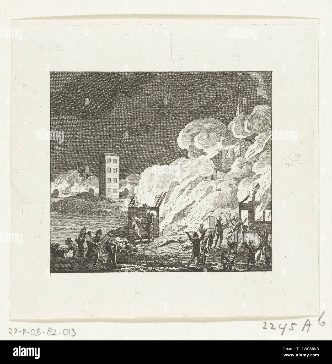 English troops under captain robert holmes burn hi-res stock ...