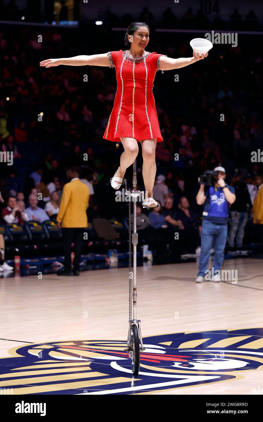 Rong Niu also known as the performer, Red Panda performs at halftime ...