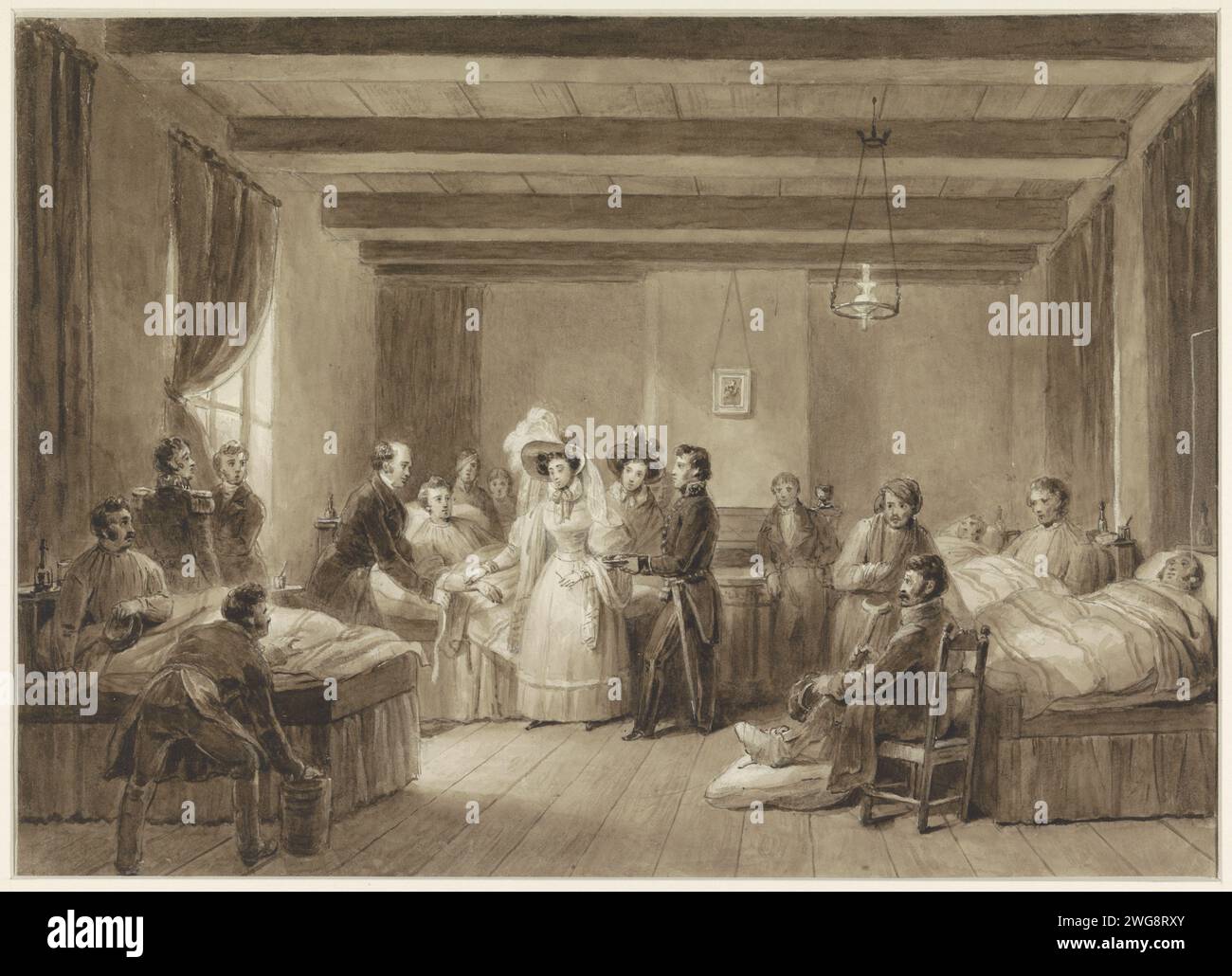 Princess of Orange visits the Soldaten Hospital in The Hague, Jacob ...