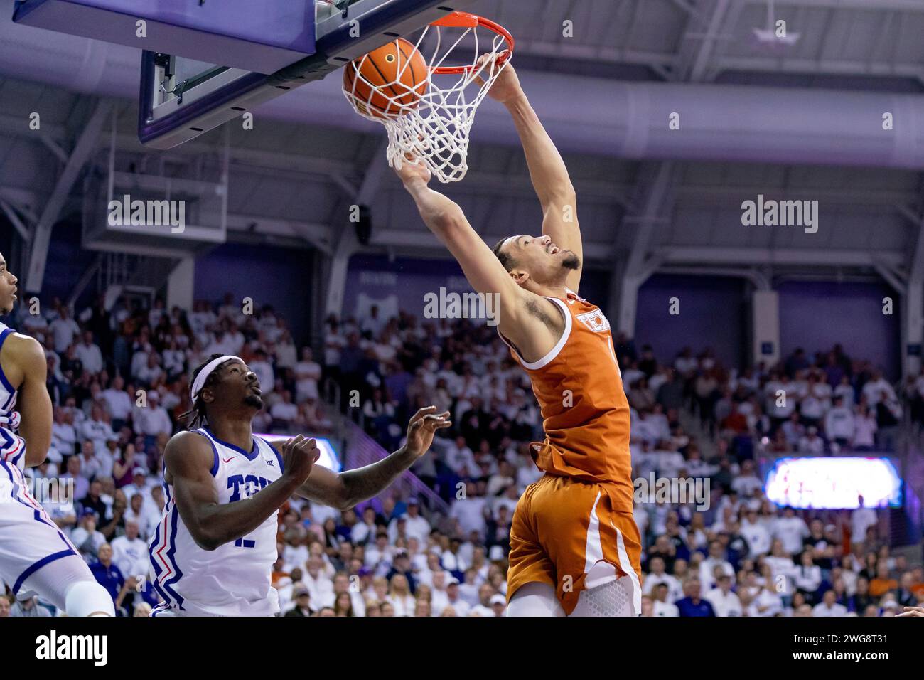 FORT WORTH, TX - FEBRUARY 03: Texas Longhorns forward Dylan Disu (1 ...