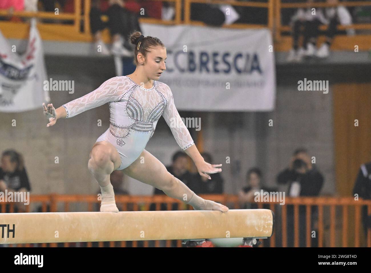Montichiari, Italy. 03rd Feb, 2024. Angela Andreoli (Brixia) beam ...