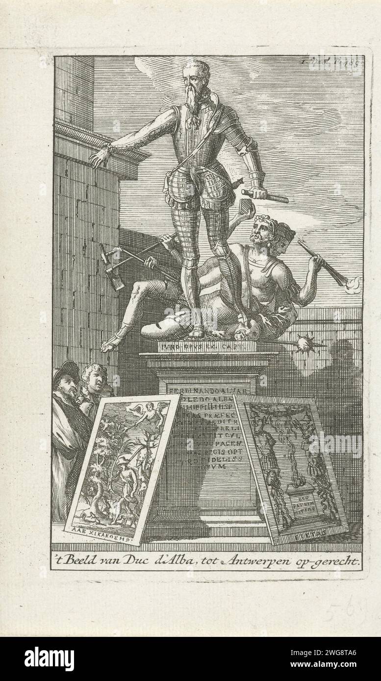 Statue of the Duke of Alva, 1571, 1700 - 1799 print The statue of the ...
