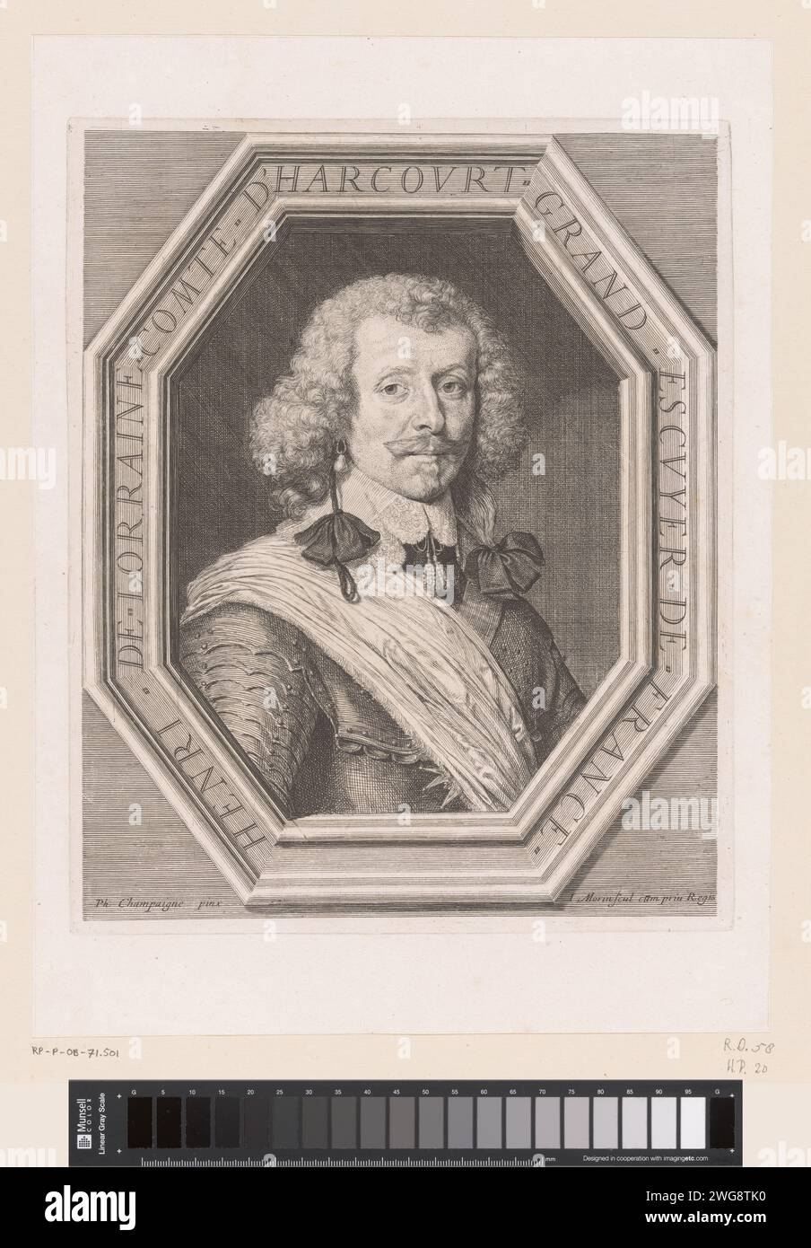 Portret van Henri de Lorraine Graaf van Harcourt, Jean Morin, After ...