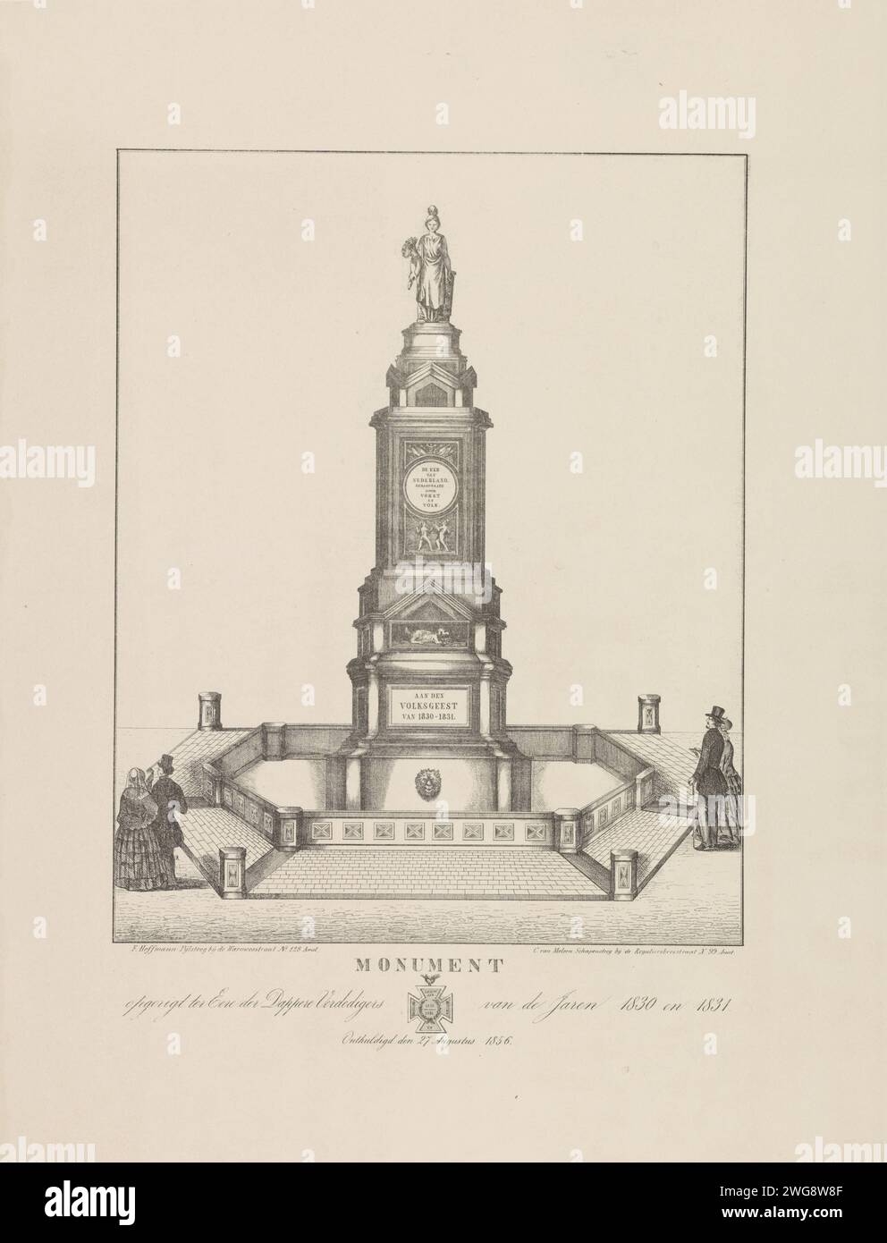 Monument is in honor of the brave defenders of the years 1830 and 1831. Deleased August 27, 1856 ...