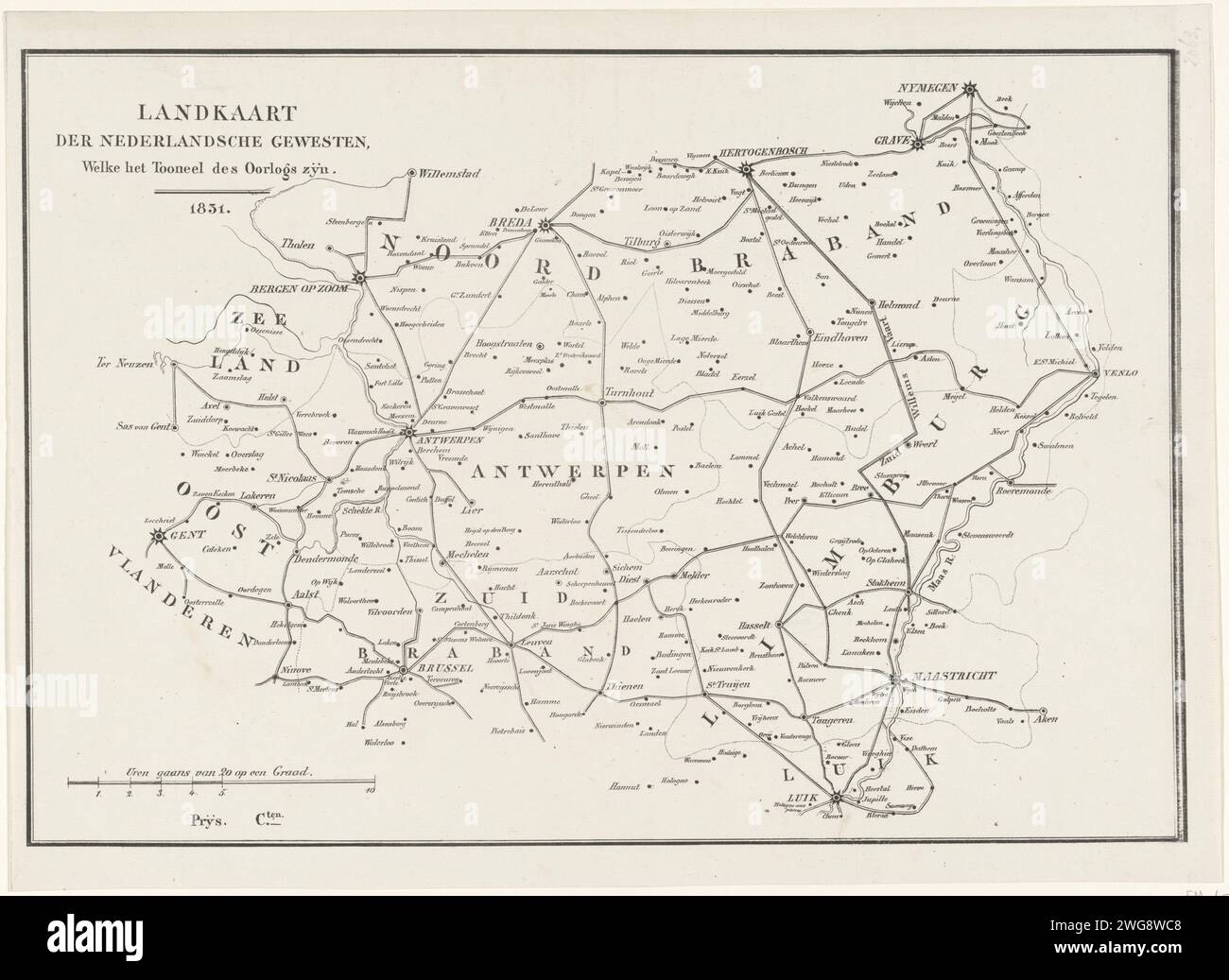 Map of the war site, 1831, Anonymous, 1831 print Map of the war site in ...