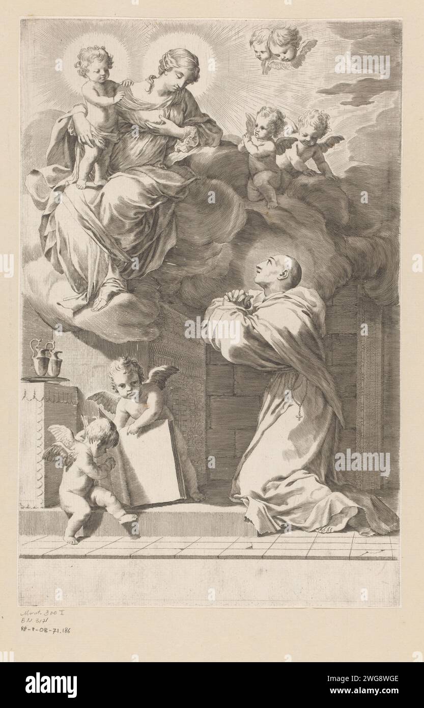 H. Bernard kneeling for an appearance of Maria with child, Claude ...