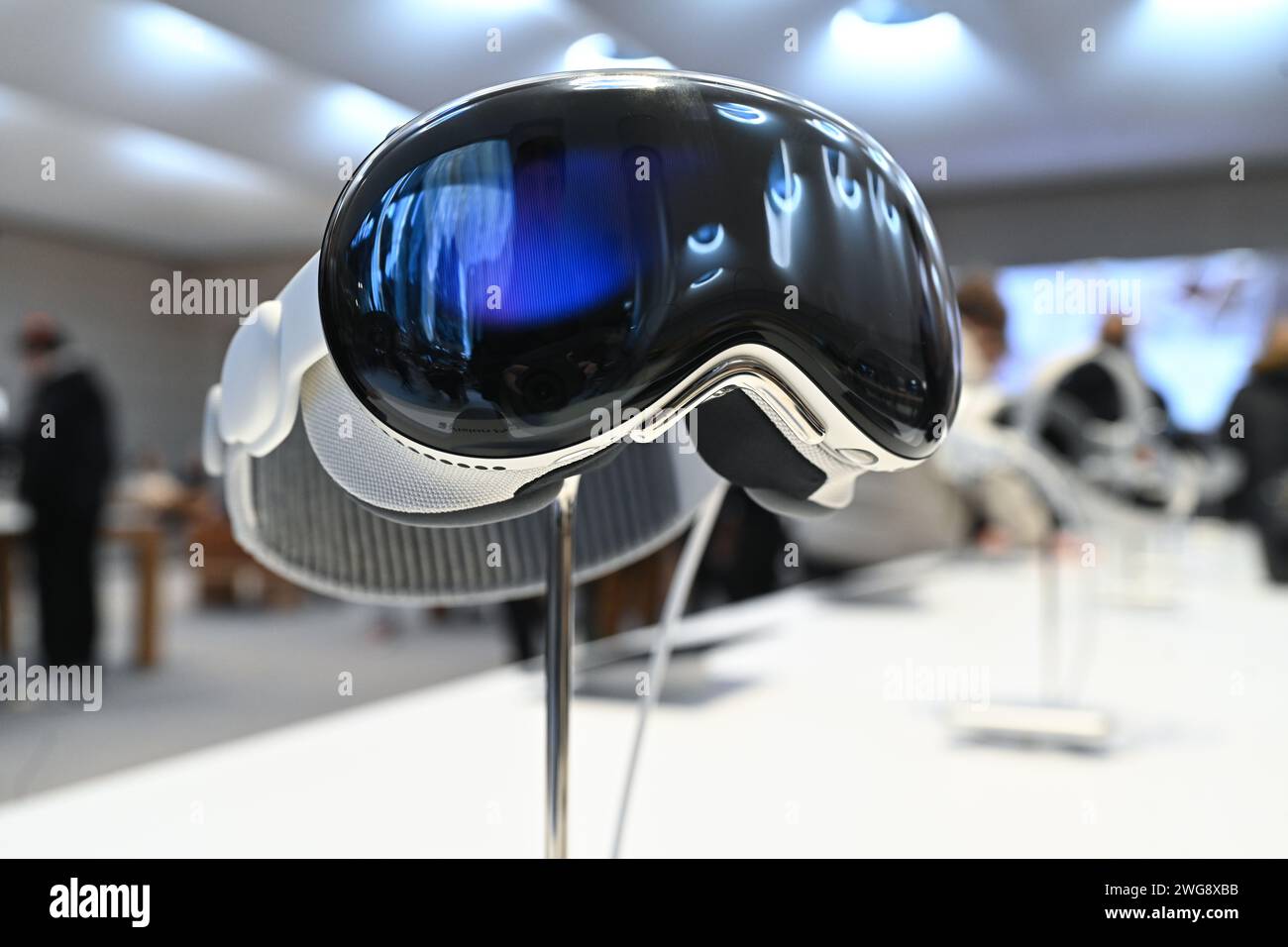 The Apple Vision Pro headset is seen on display at the Fifth Avenue ...