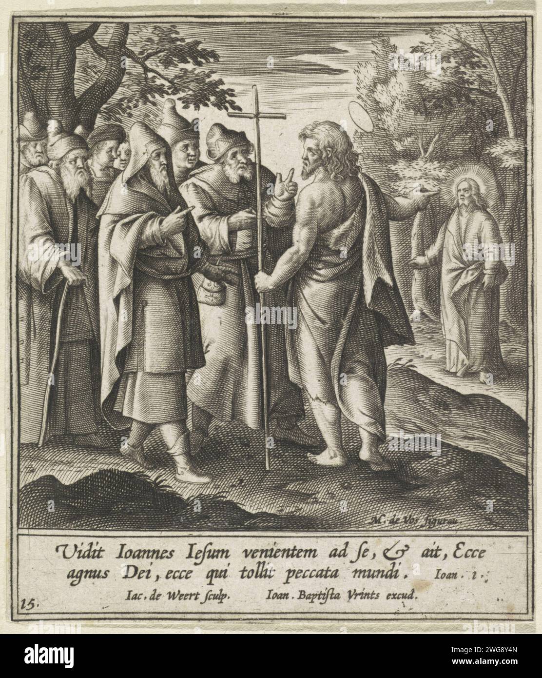 John the Baptist identifies Christ as the Lamb of God, Jacob de Weert ...