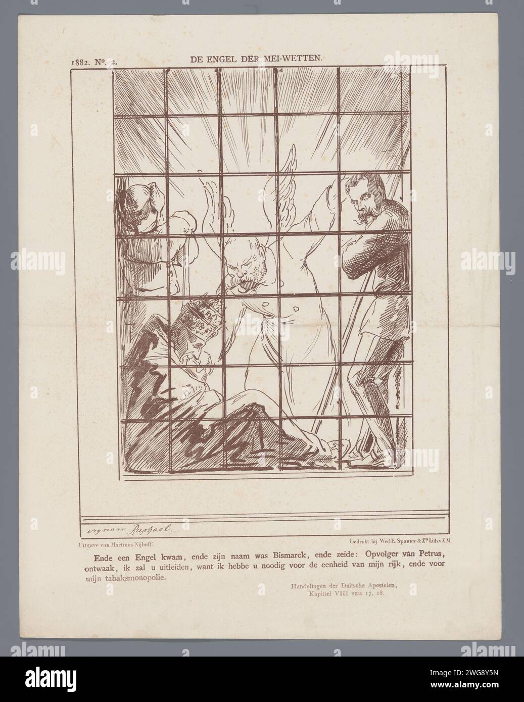 Political cartoon about Bismarck, 1882, 1882 print Political cartoon ...