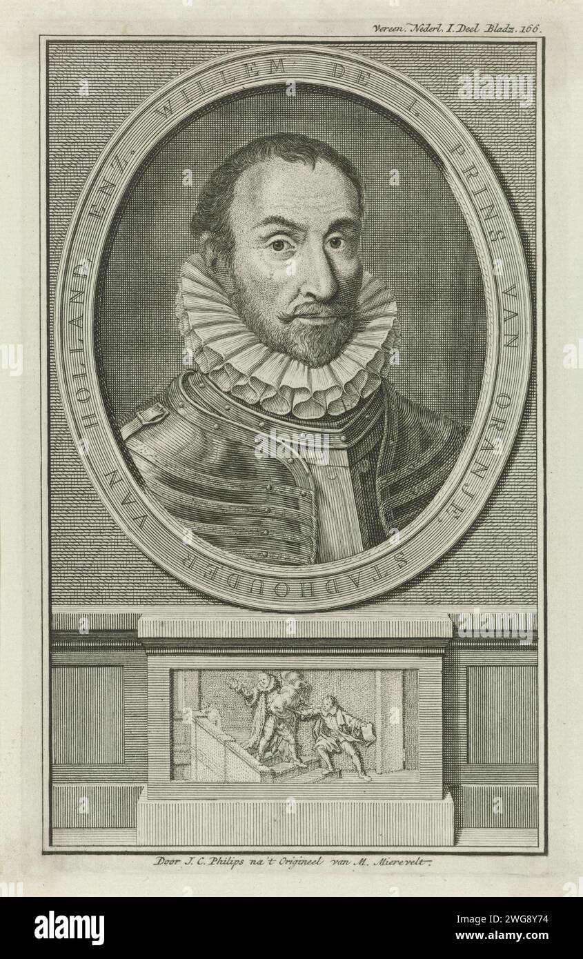 Portrait of Willem I, Prince of Orange, Jan Caspar Philips, after ...