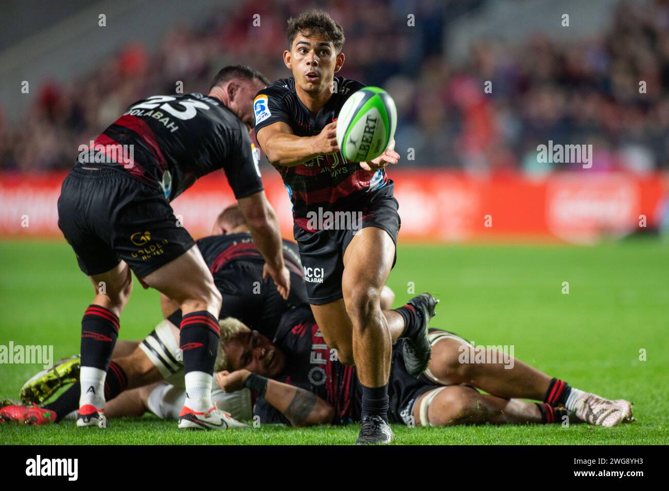 Cork, Ireland. 03rd Feb, 2024. Noah Hotham of Crusaders during the test ...