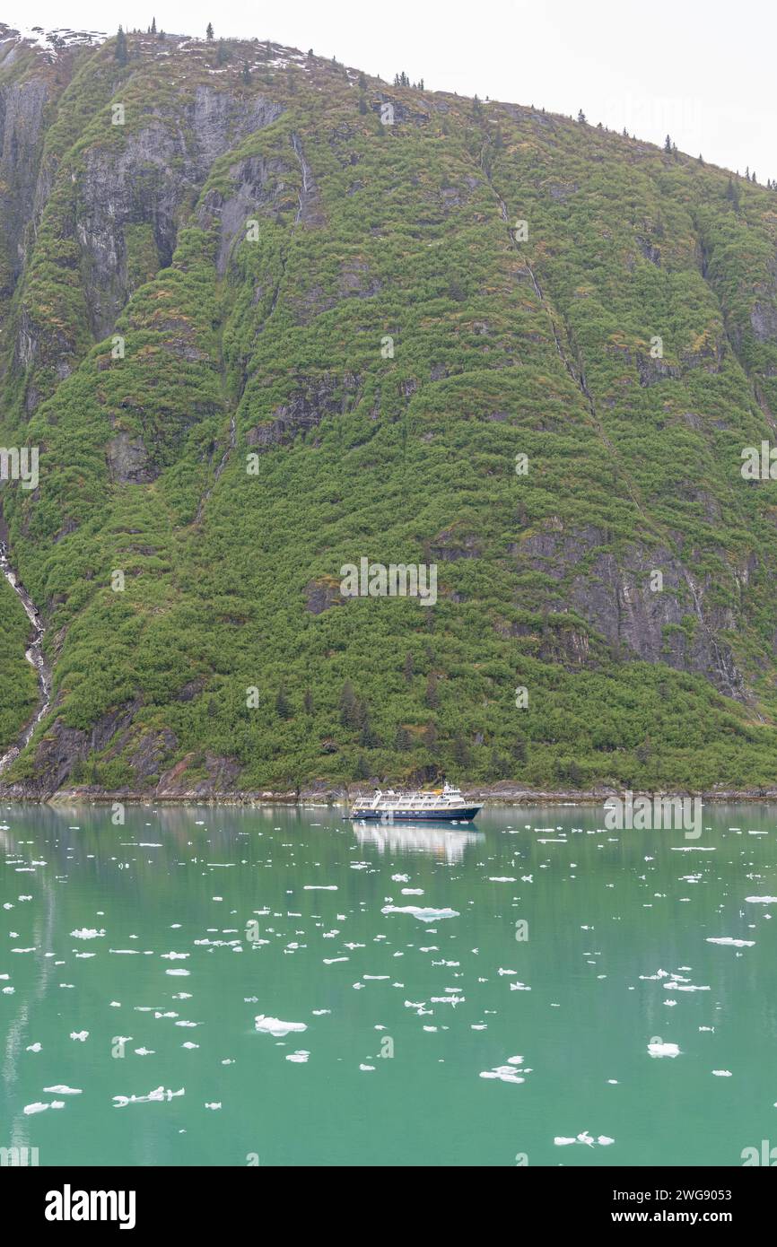 National Geographic Expedition Ship Sea Lion in the Tracy Arm Fjord ...
