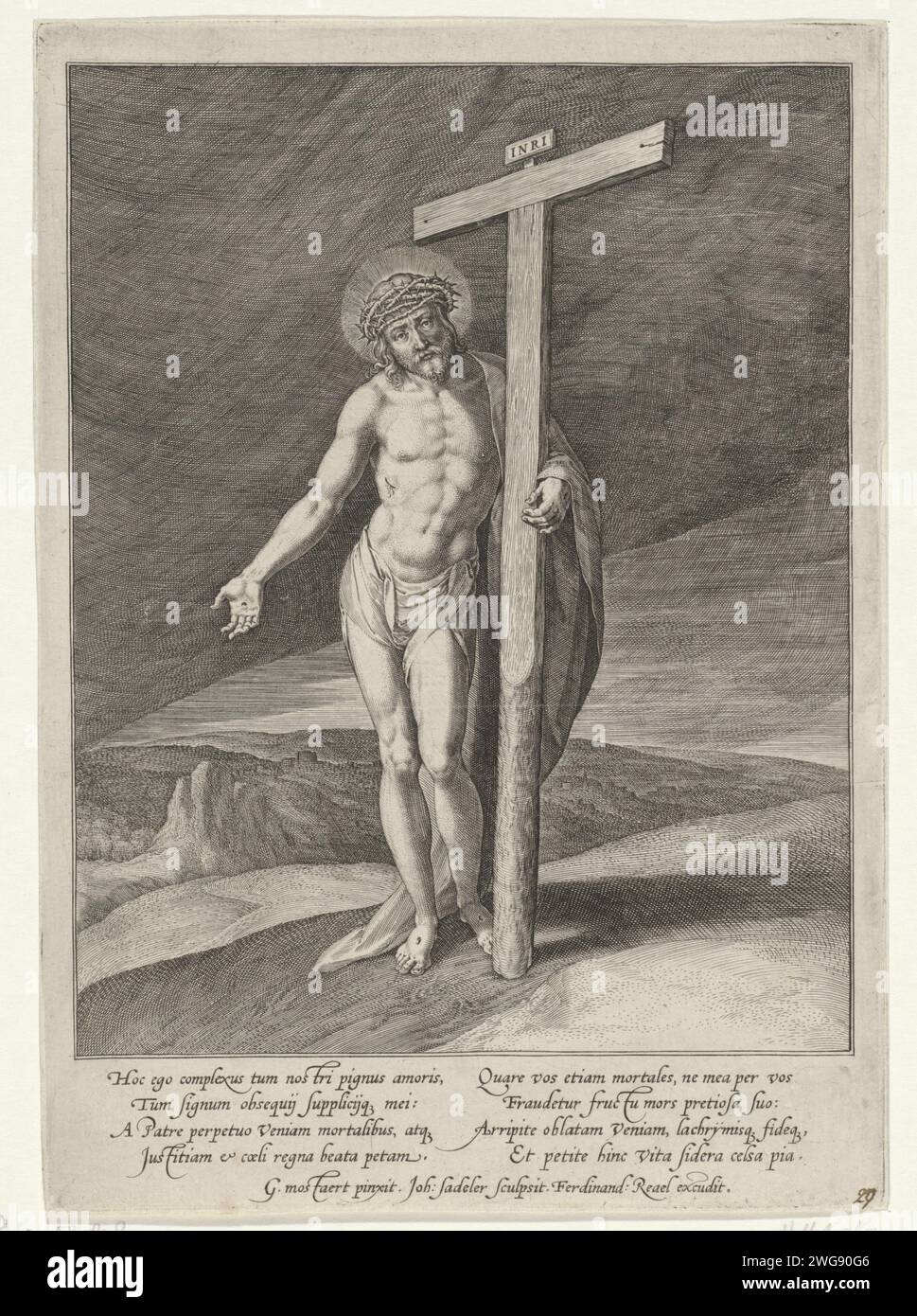 Christ as a man of SMARTEN, Johann Sadeler (I), After Gillis Mostaert (I), 1560 - 1600 print ...