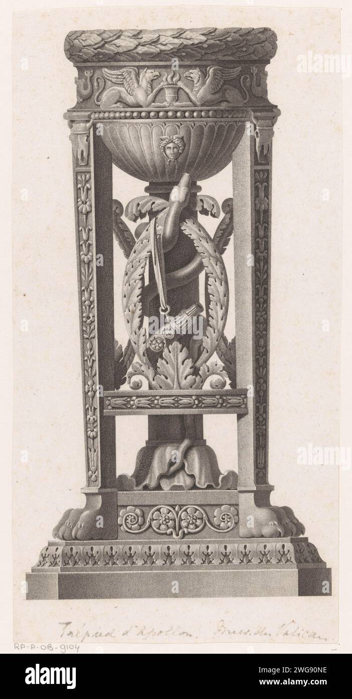 Triple of Apollo, 1772 - 1810 print Design for a three -foot from ...