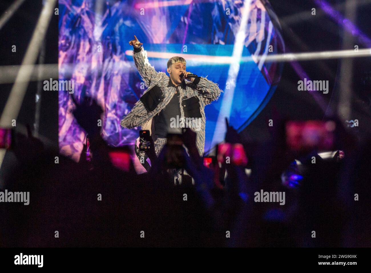 Singer Almácor performs during the final gala of Benidorm Fest 2024, on ...
