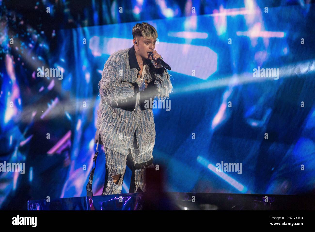 Singer Almácor performs during the final gala of Benidorm Fest 2024, on ...