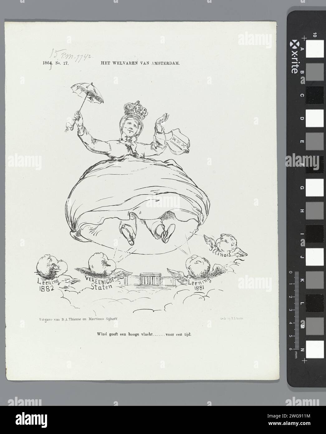 Cartoon on the wind trade in American funds, 1865, 1865 print Cartoon ...