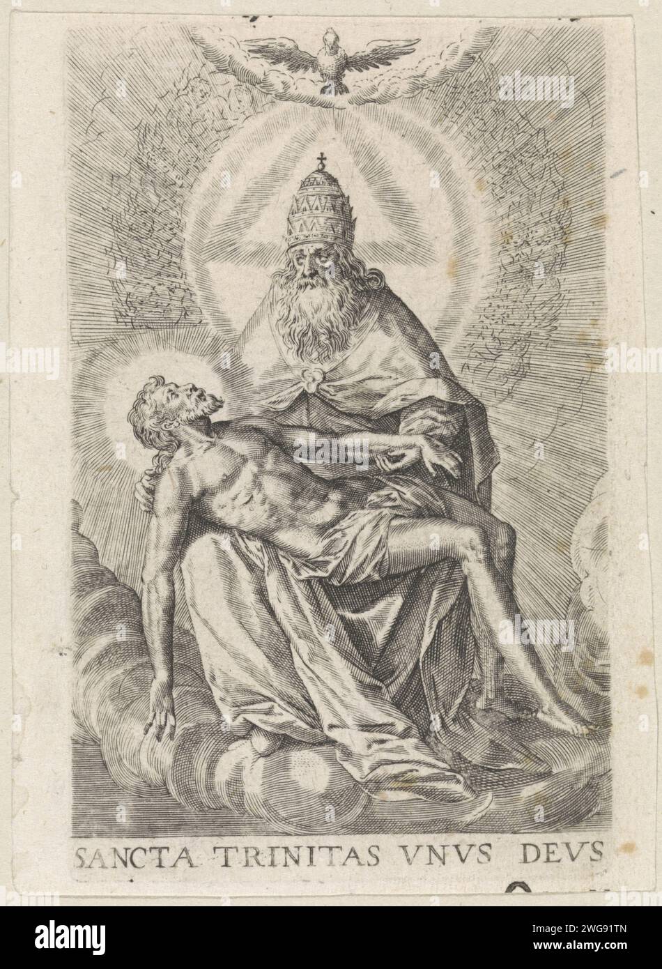 The Holy Trinity, Raphaël Sadeler (I), 1617 print God the Father is in ...
