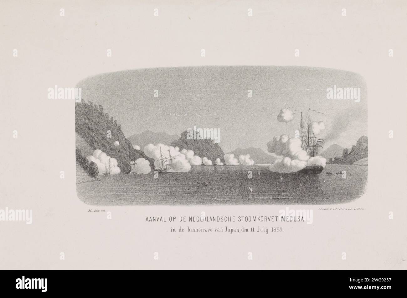 Attack on the Nederlandsche Stoomkorvet Medusa in the inland Sea of ...