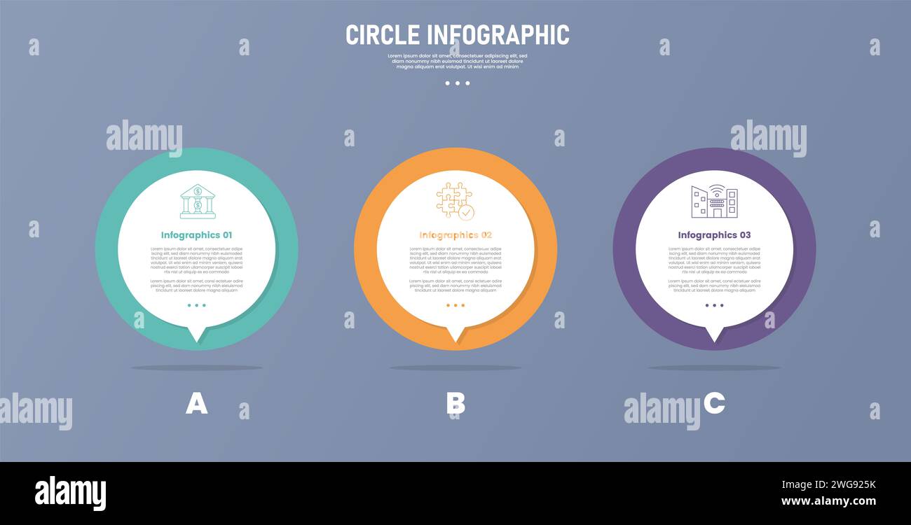 3 point circle infographic stage or step template with arrow point ... 3 point circle infographic stage or step template with arrow point ...
